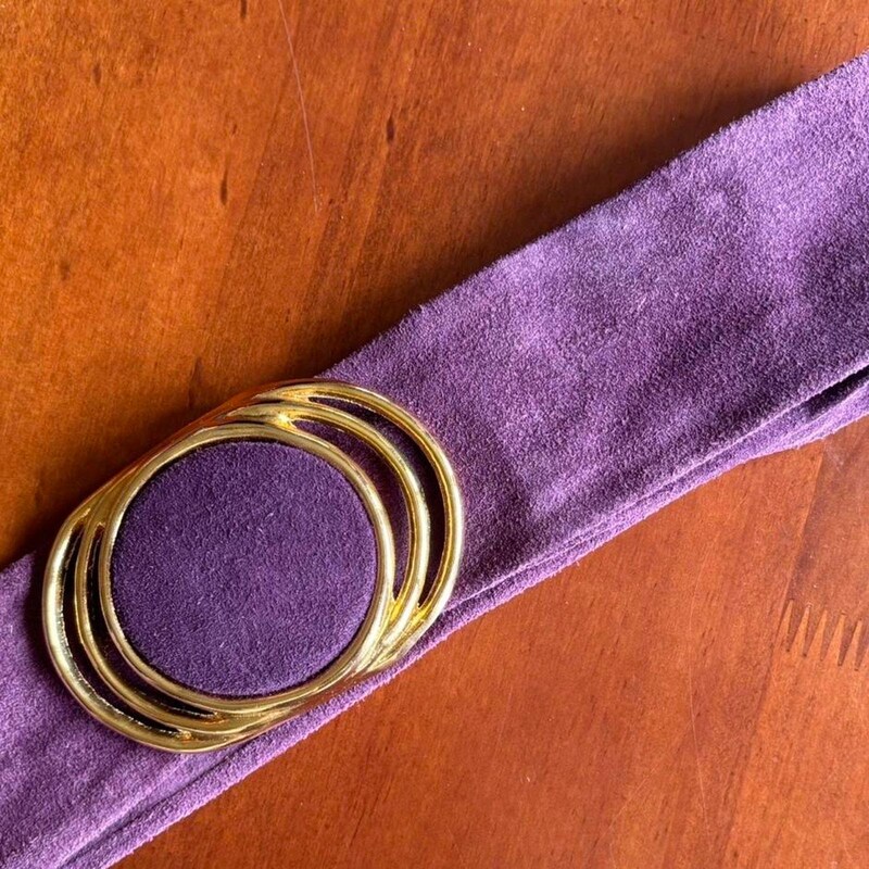 Purple Suede Belt - Etsy