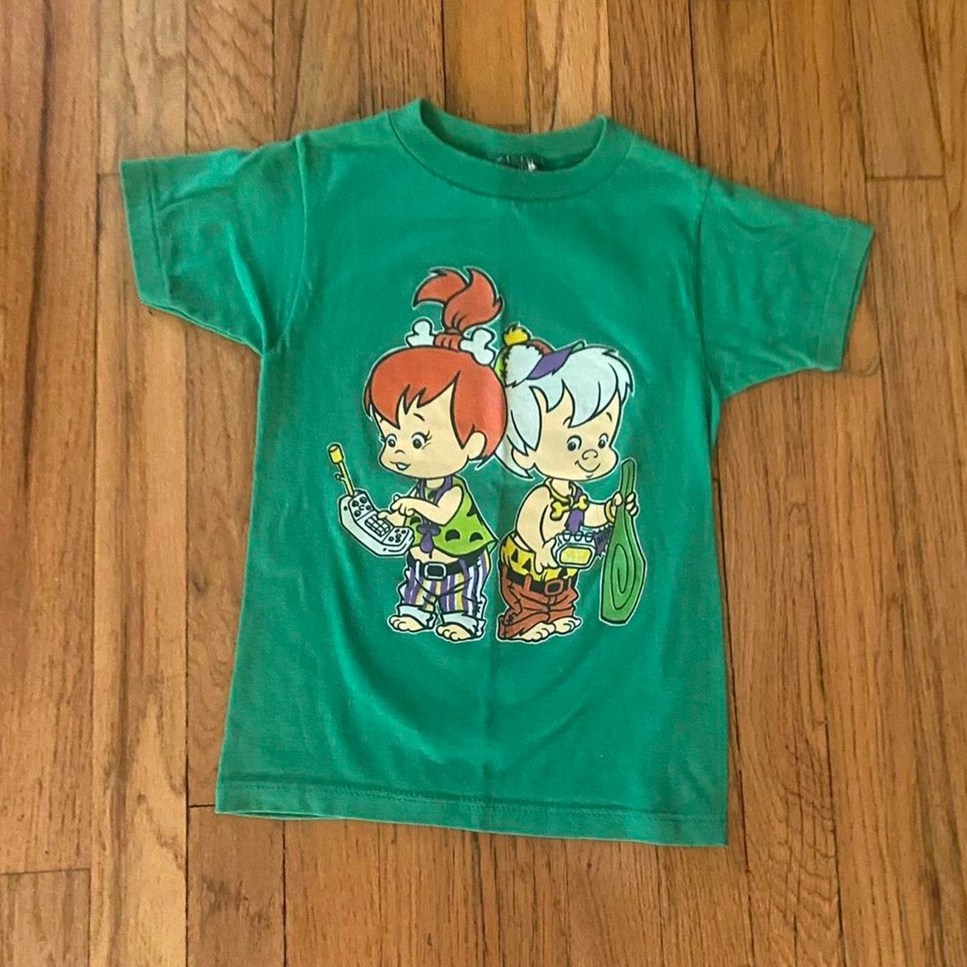 VINTAGE Flintstones Bamm-bamm and Pebbles T-shirt - Etsy