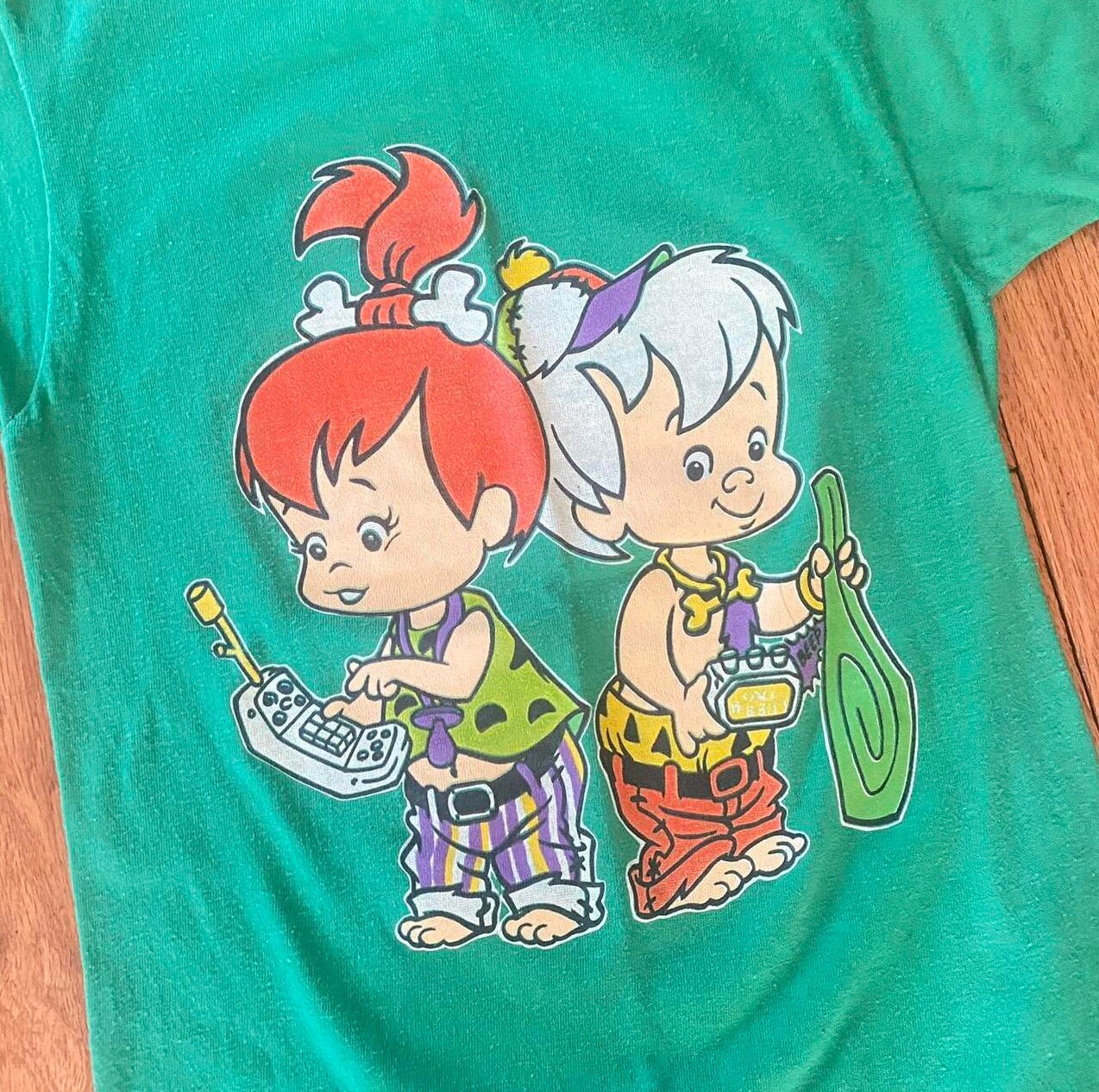 VINTAGE Flintstones Bamm-bamm and Pebbles T-shirt - Etsy