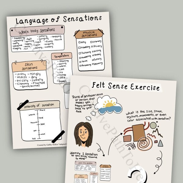 Somatic Experiencing Worksheets - Etsy