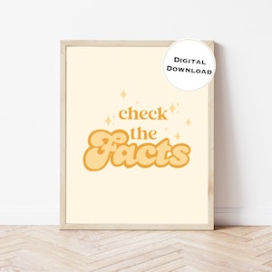 Check the Facts Worksheet - Etsy