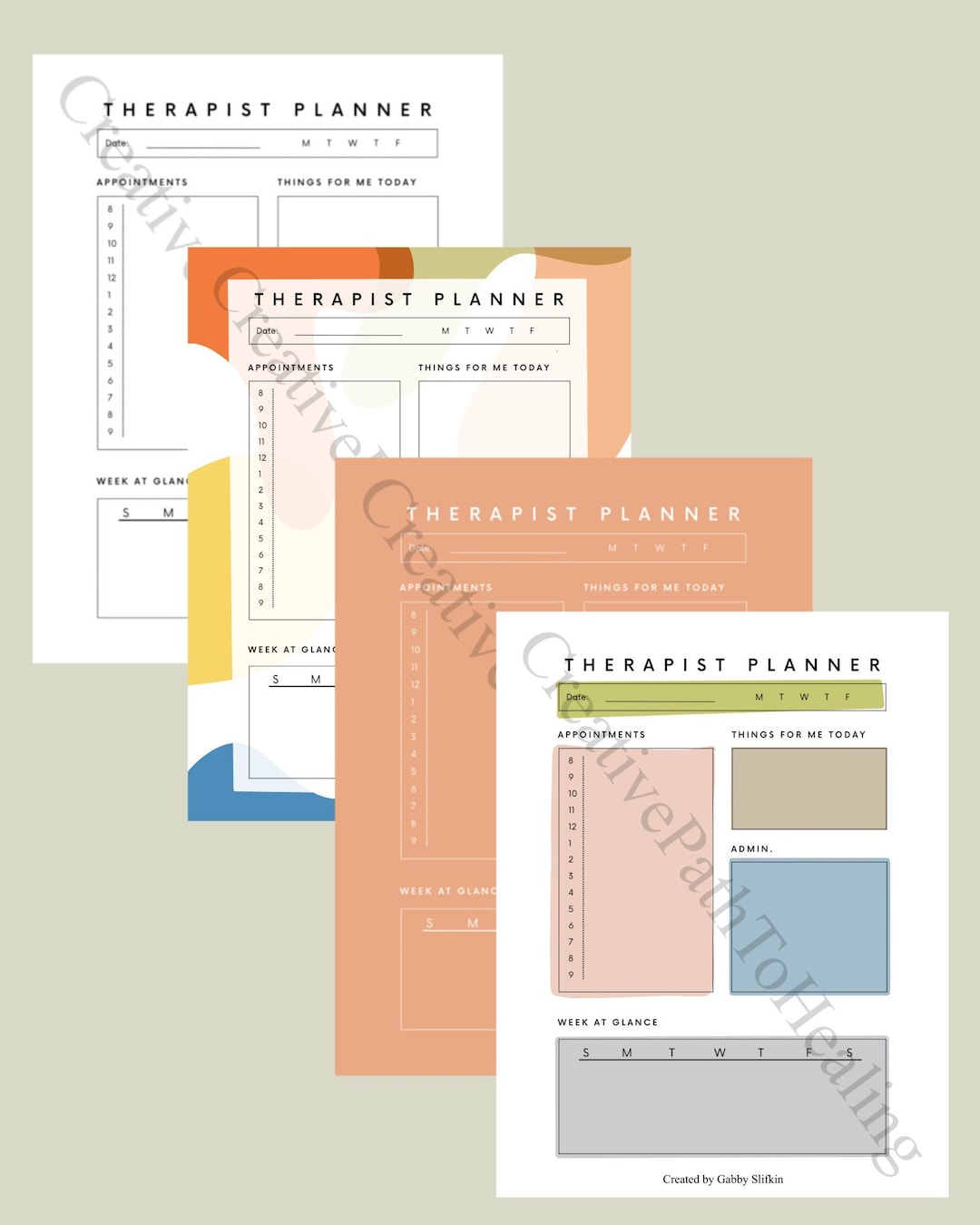 Digital Download Therapist Daily/weekly Planner Therapist Tool - Etsy