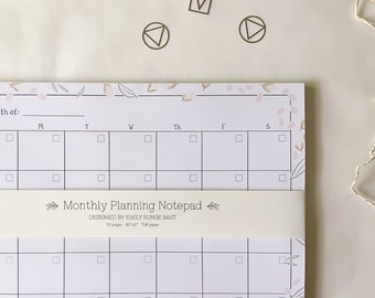 Monthly Overview Notepad // Monthly Organizer Monthly - Etsy