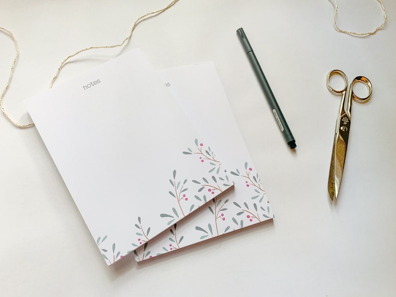 Summer Berries Notepad 50 Sheet Tear off 5x7 Paper Pad - Etsy