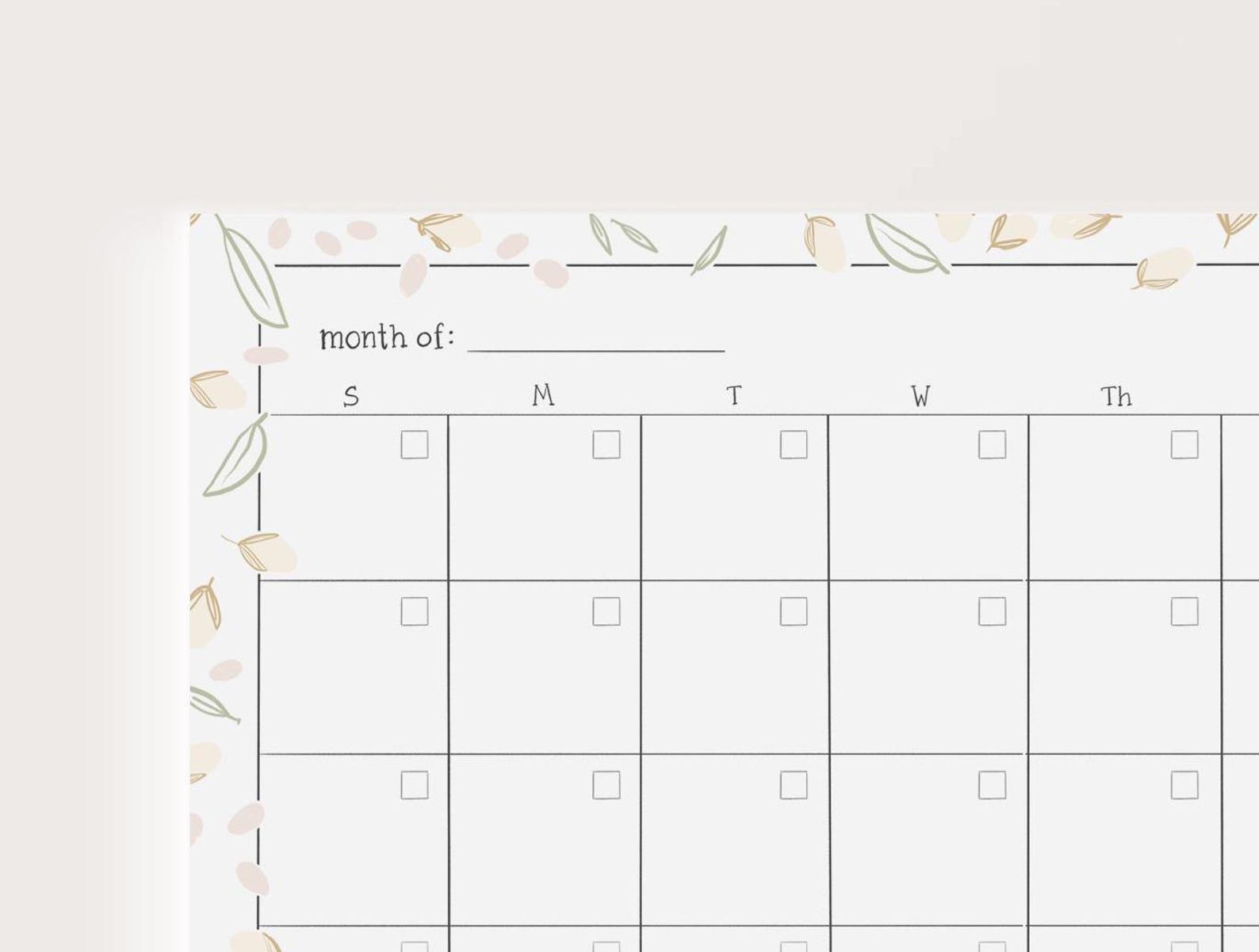 Monthly Planner Notepad, 50 Sheet Tear off 8.5x11 Paper Pad, Office ...