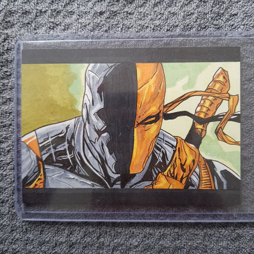Deathstroke DC Comics Sketch Card Original Art - Etsy