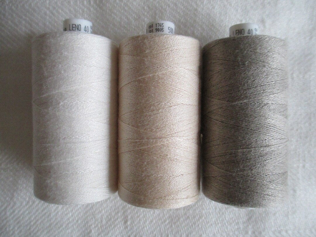 Fine Linen Thread, Spool 500m/547yd 2 Ply, Linen Thread in off White ...