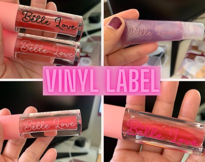 Custom Lip Gloss Labels Clear Lip Gloss Stickers Cosmetic Labels Clear ...