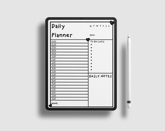 Digital & Printable Daily Planner Schedule, Printable Planner , Daily ...