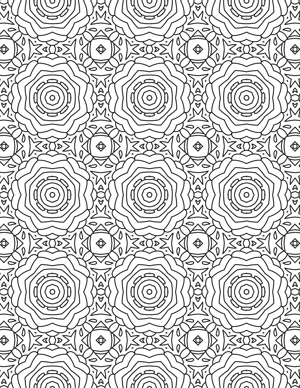 Geometric Coloring Pages - Digital Download - Etsy