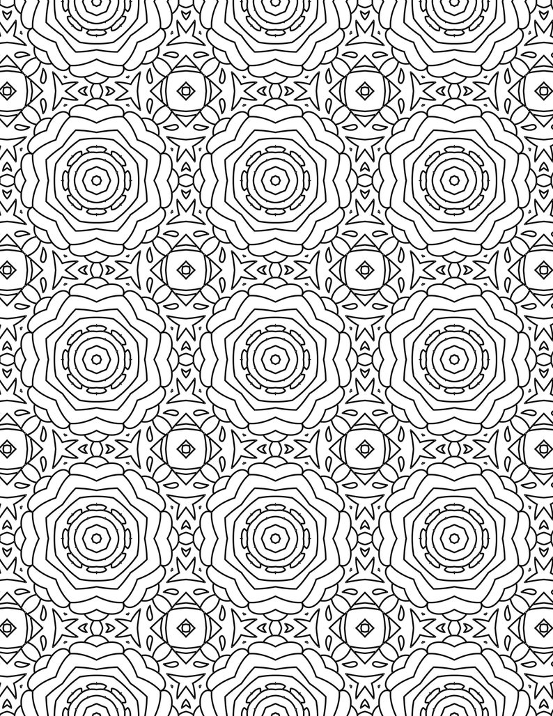 Geometric Coloring Pages - Digital Download - Etsy