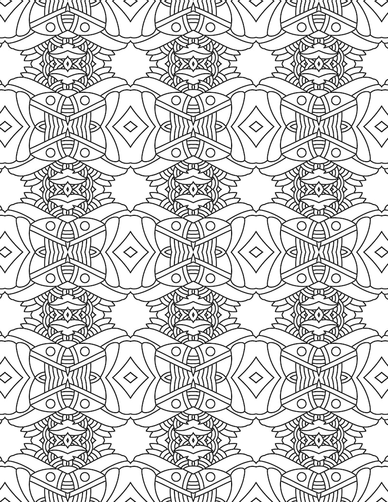Geometric Coloring Pages - Digital Download - Etsy
