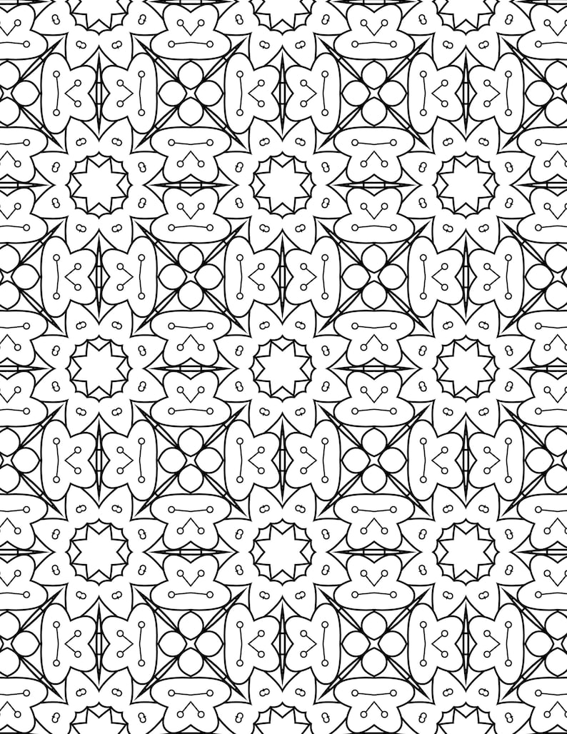 Geometric Coloring Pages - Digital Download - Etsy