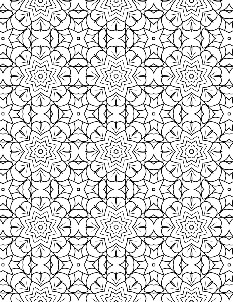 Geometric Coloring Pages - Digital Download - Etsy