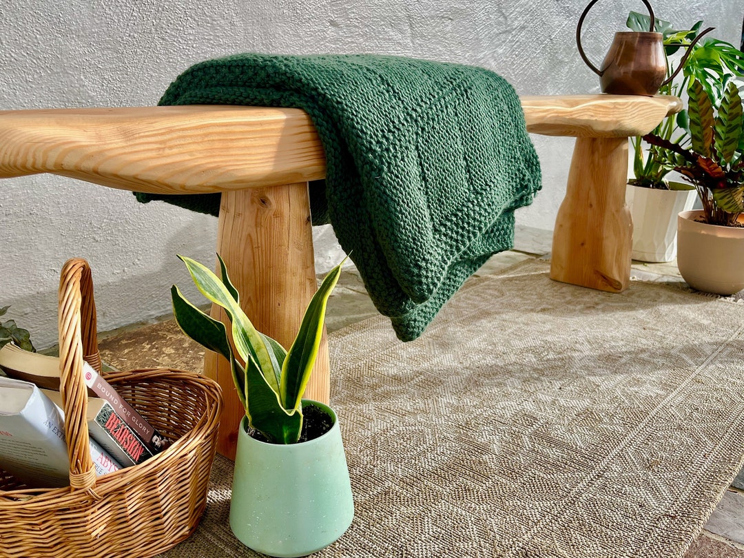 Hand Sculpted Bench - Indoor / Outdoor - Hand Carved Wooden Bench ...