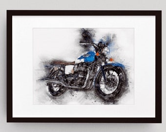 Triumph Motorcycle Wall Art | Etsy