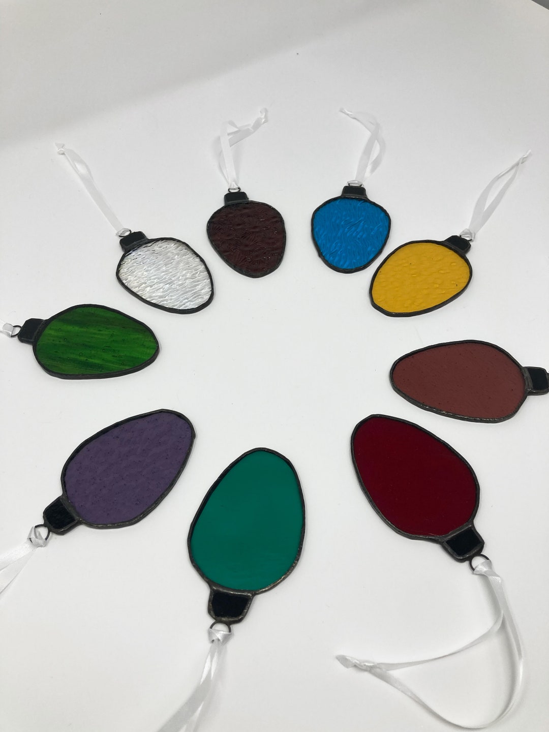 Stained Glass Christmas Light Baubles // Christmas Decoration, Bauble ...