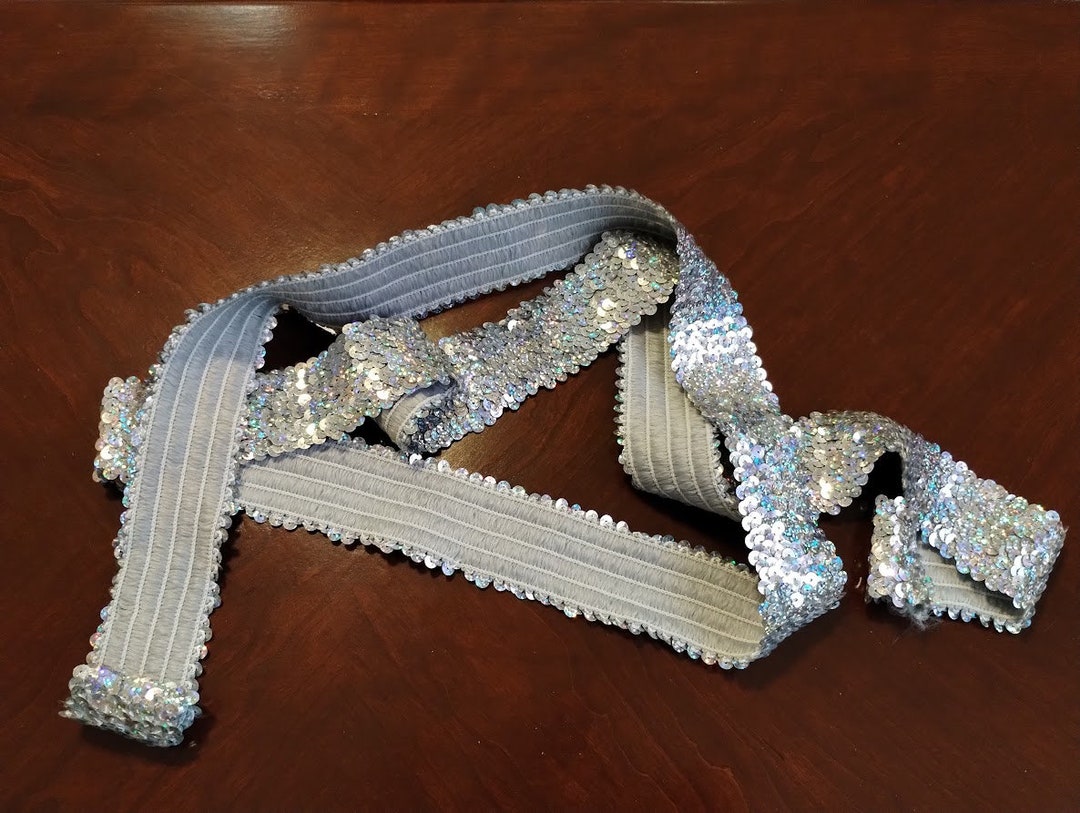 Stretchy Silver Sequin Ribbon - Etsy