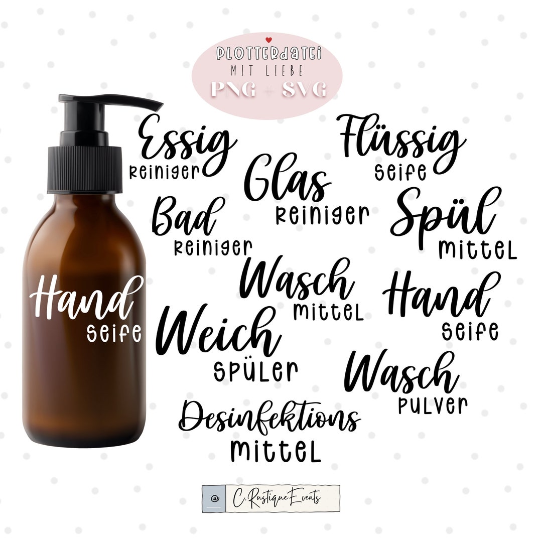 Plotter File Lettering Soap Dishwashing Liquid Washing Powder Label 10 ...