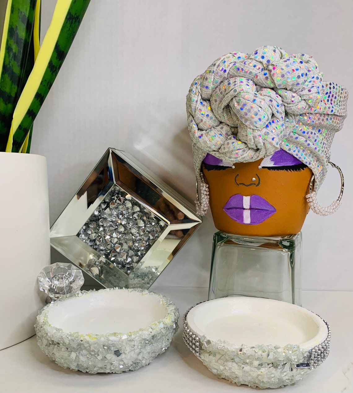 Bling Flower Pot Head - Etsy UK