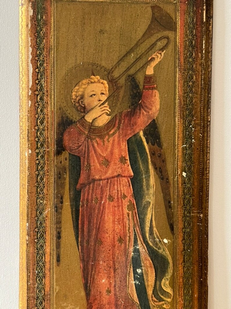 Antique 1950s Rare Vintage Italian Florentine Fra Angelico Icon ...