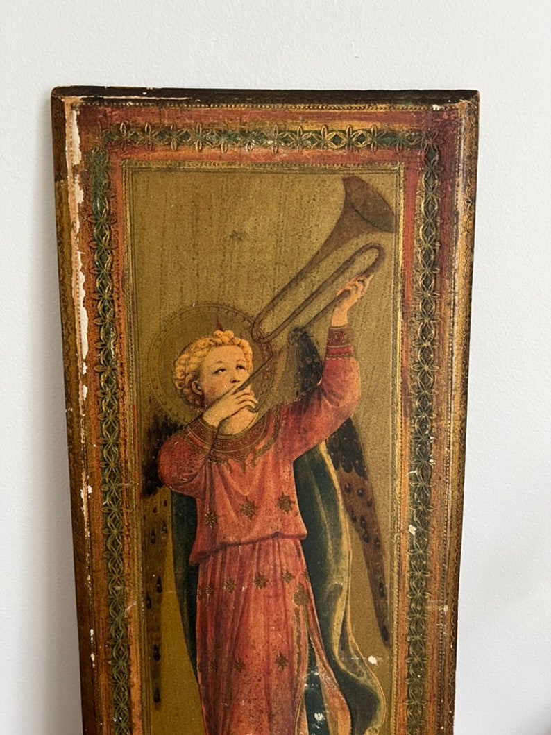 Antique 1950s Rare Vintage Italian Florentine Fra Angelico Icon ...