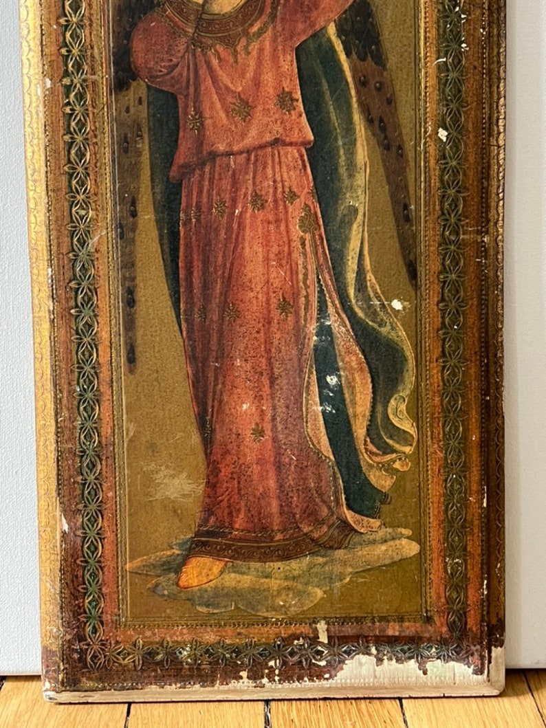 Antique 1950s Rare Vintage Italian Florentine Fra Angelico Icon ...