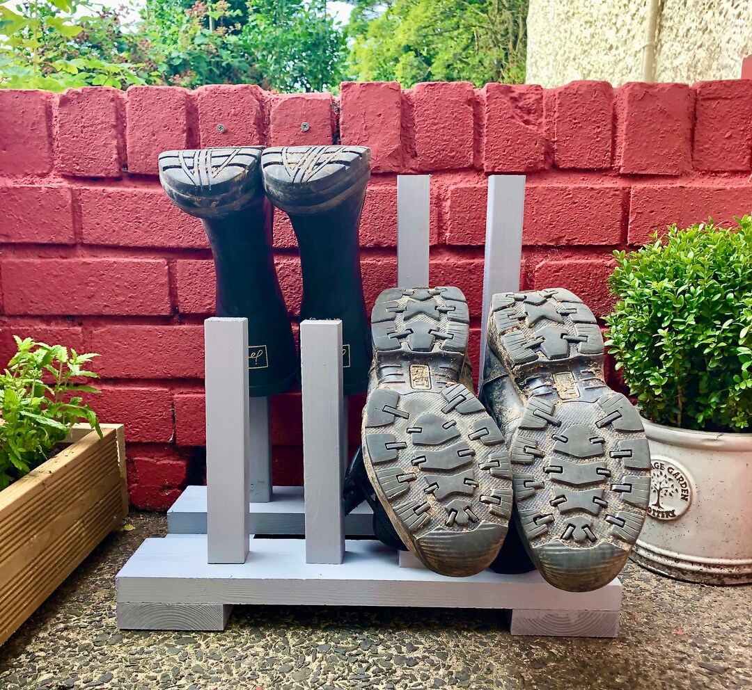 Walking Boot Stand, Welly Stand Welly Stand, Handmade From Solid Wood ...