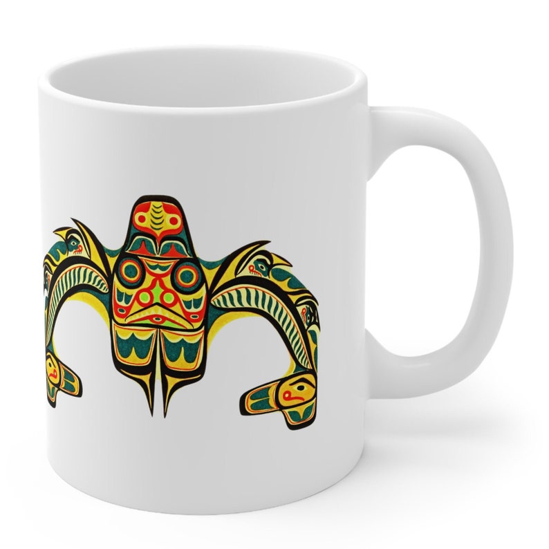Haida Native American Pacific Northwest Dogfish Coffee Mug, Tribal ...