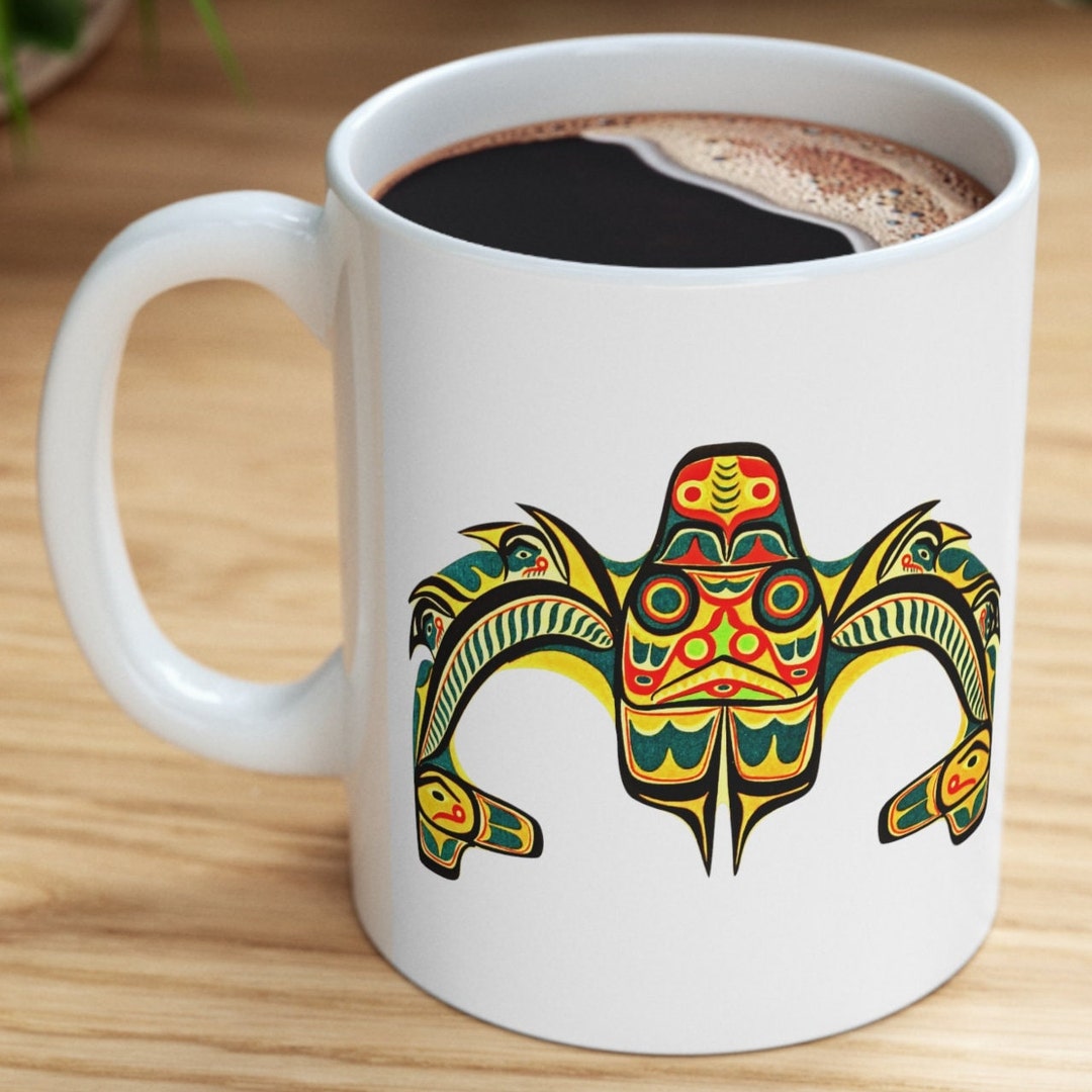 Haida Native American Pacific Northwest Dogfish Coffee Mug, Tribal ...