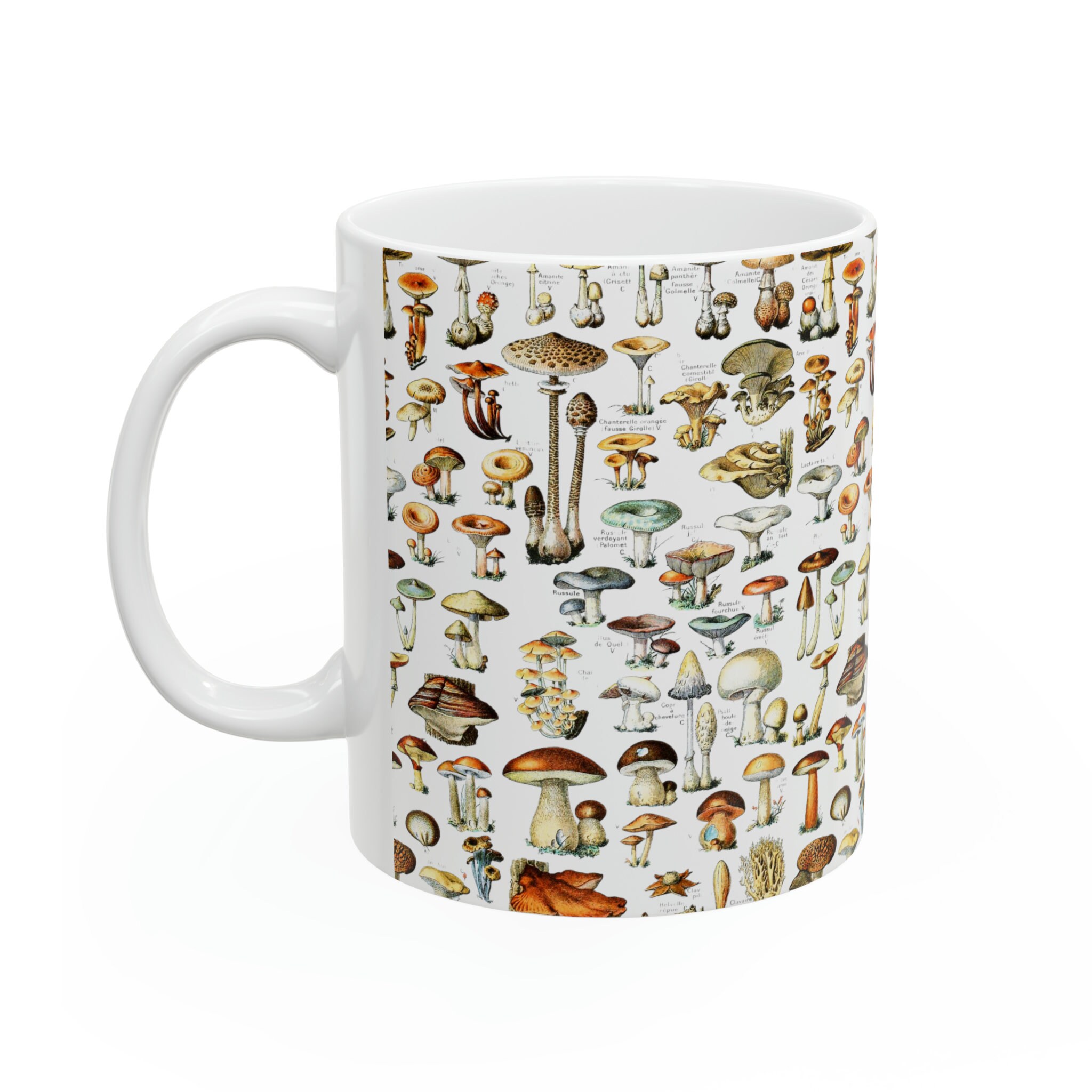 Vintage Mushroom Art Collection, Toadstool Lover Gift, 11 Oz Ceramic ...