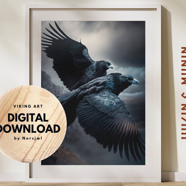 Hugin Munin Svg - Etsy