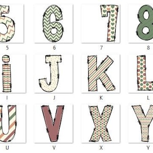 Doodle Font | Fall Pattern Fill | Digital Download | PNG Clipart Bundle ...