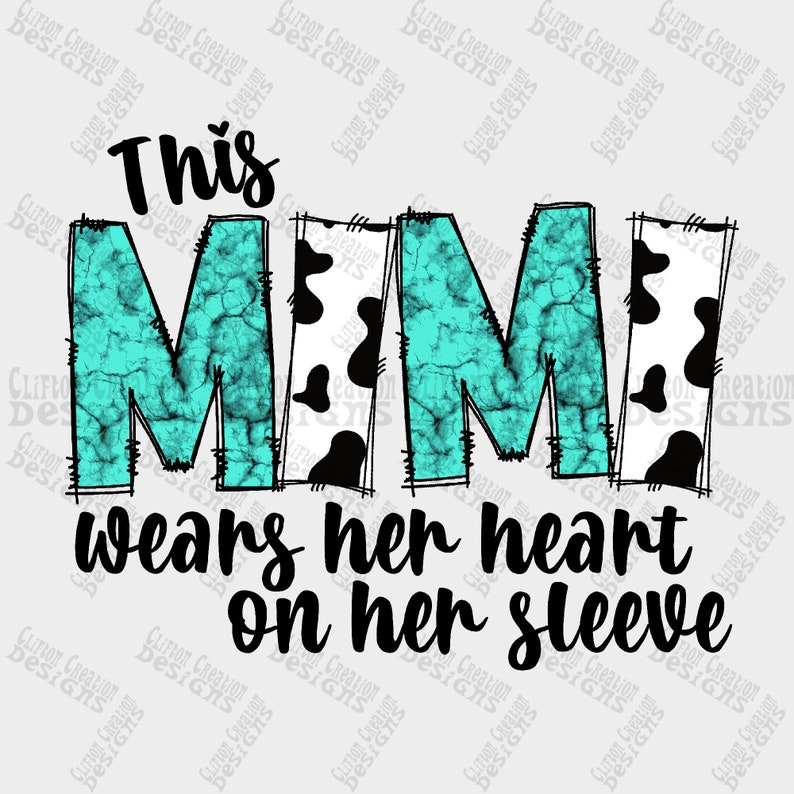 Cow Print Doodle PNG | Mimi Valentines | Mimi Valentines Day Shirt ...