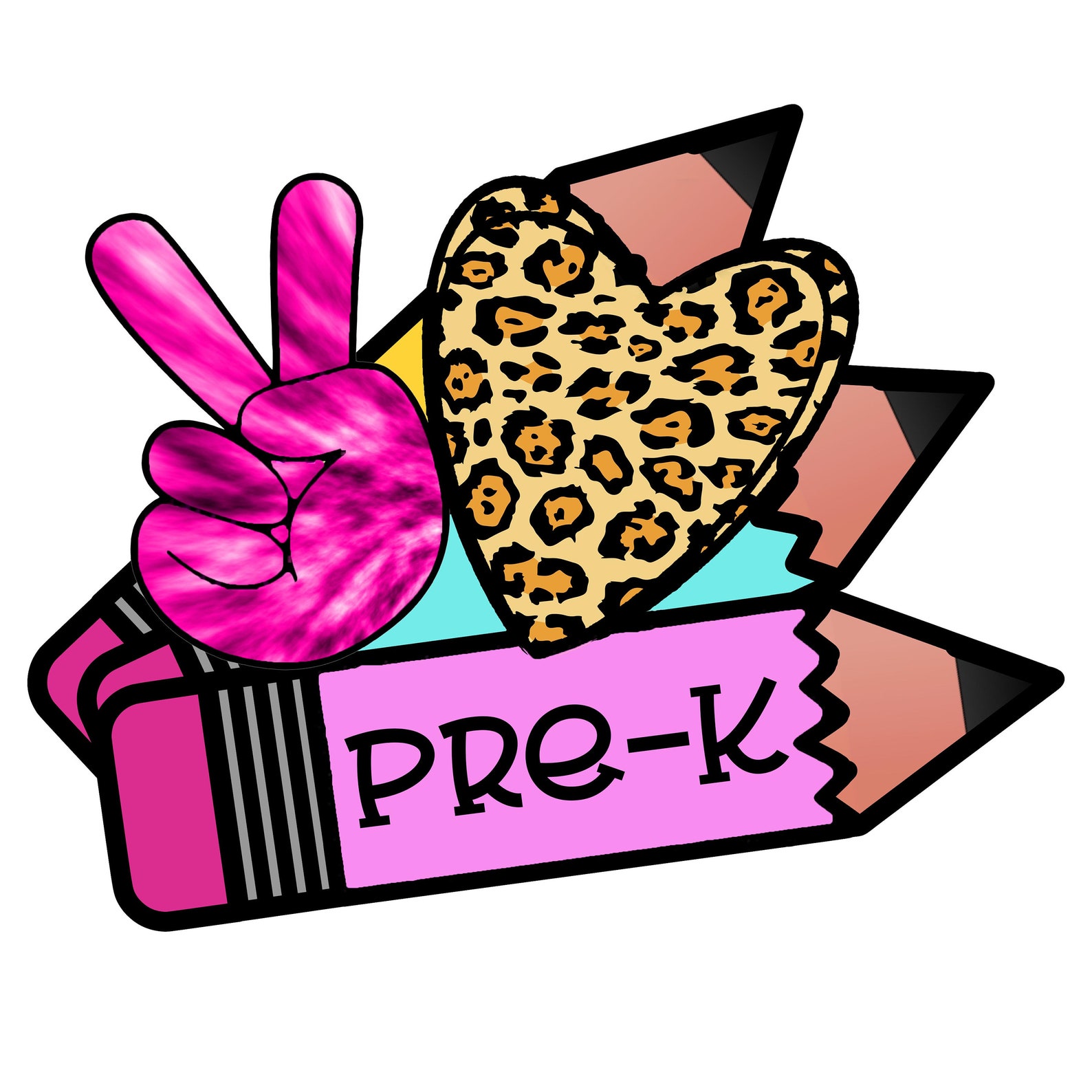 Digital Png File BACK TO SCHOOL Peace Love Kindergarten Pre-k Back Pack ...