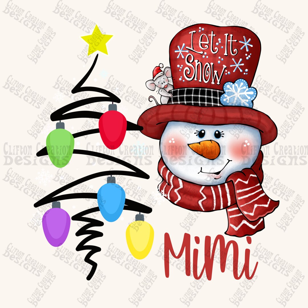 Personalized Mimi's Christmas Lights PNG File (digital Download) - Etsy