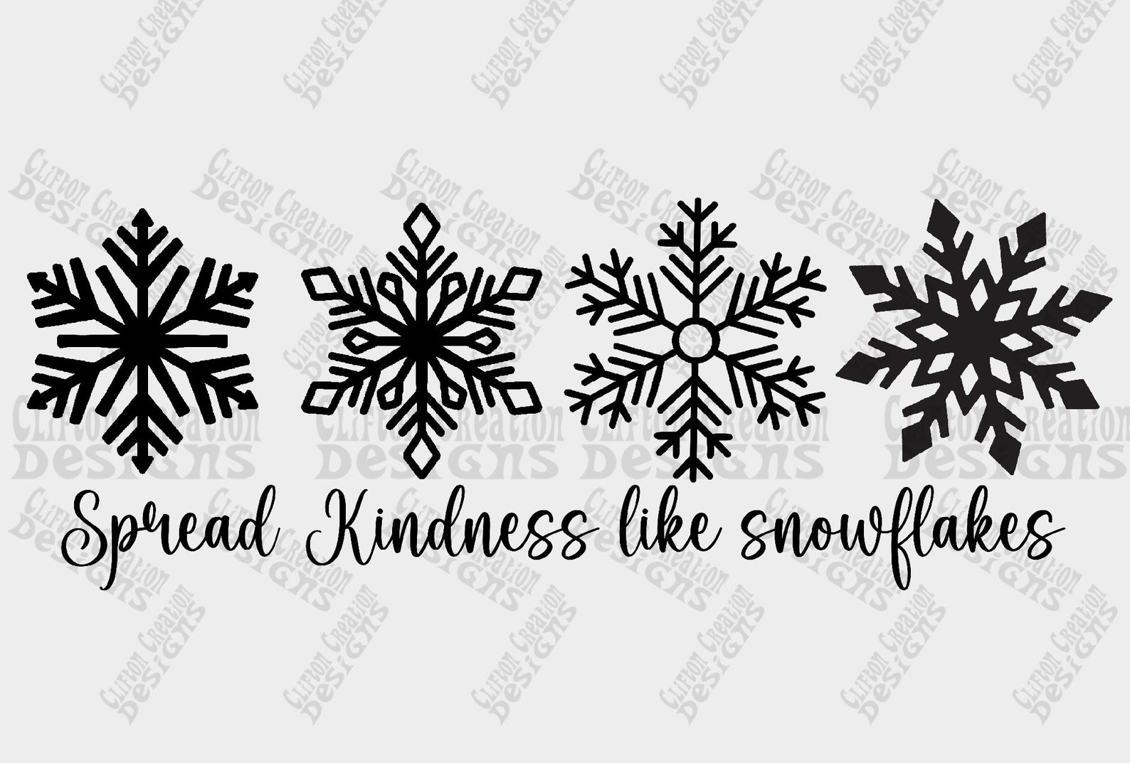 Spread Kindness Like Snowflakes Png Winter Png Snowflake - Etsy