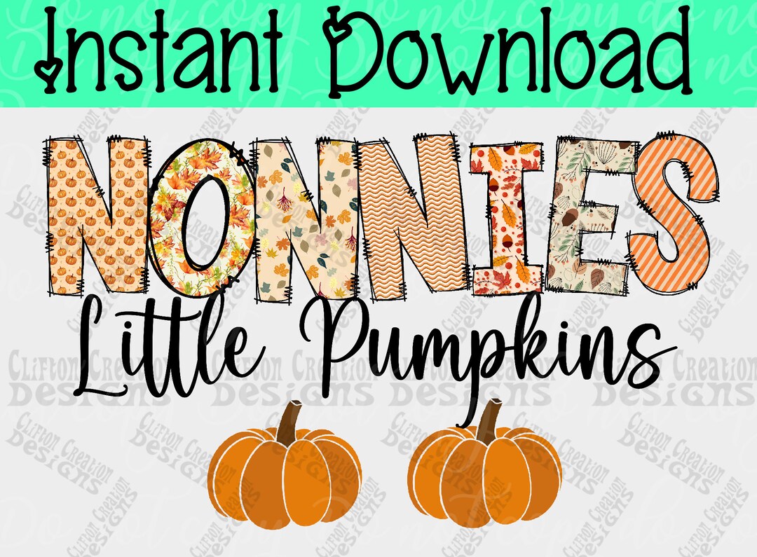 Personalized Nonnie's Pumpkins Png: Custom Kidnames, Autumn Fall ...