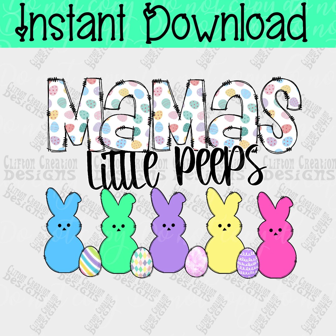 Personalized Mama's Little Peeps Png, 5 Peeps, Mama Easter Shirt ...