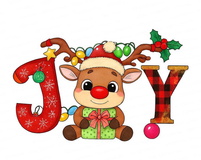 16 PNG Cute Reindeer Clipart – Christmas PNG – Holiday Digital Download ...