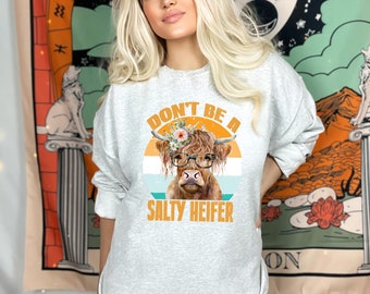 Don't Be A Salty Heifer Red No Background PNG Instant - Etsy