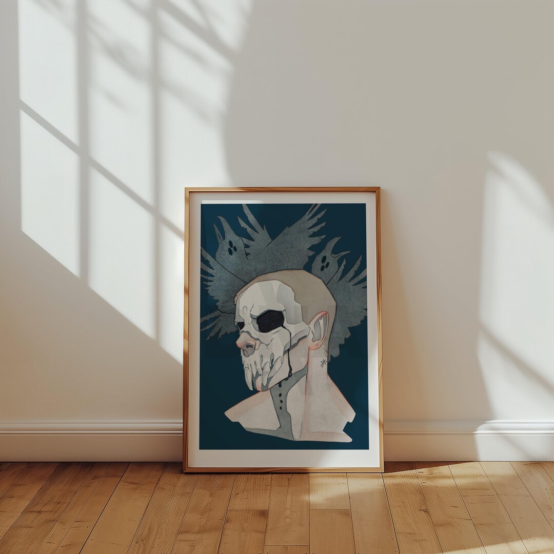 The Dreamer - Art Print | Magical | Watercolor Portrait | Goth Wall ...