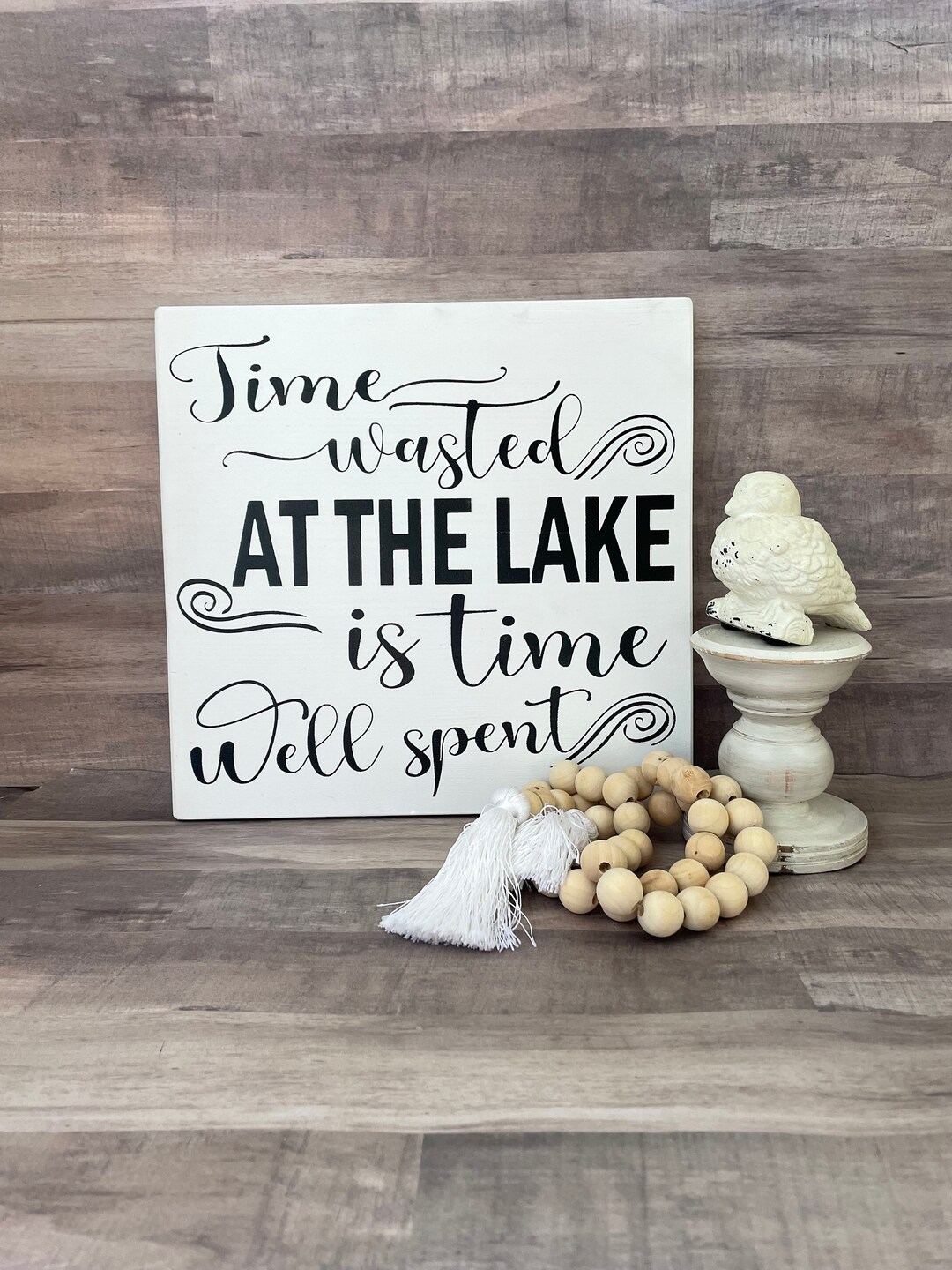 Time Wasted at the Lake, Lake Sign, Lake Like Wood Decor - Etsy