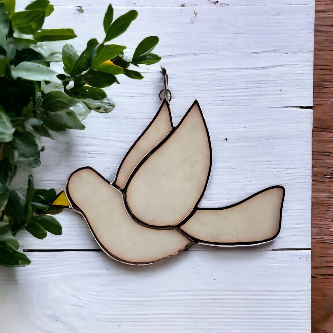 Stained Glass Dove Suncatcher - Etsy