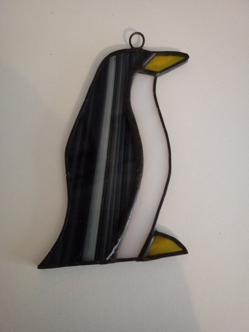 Stained Glass Penguin Suncatcher - Etsy