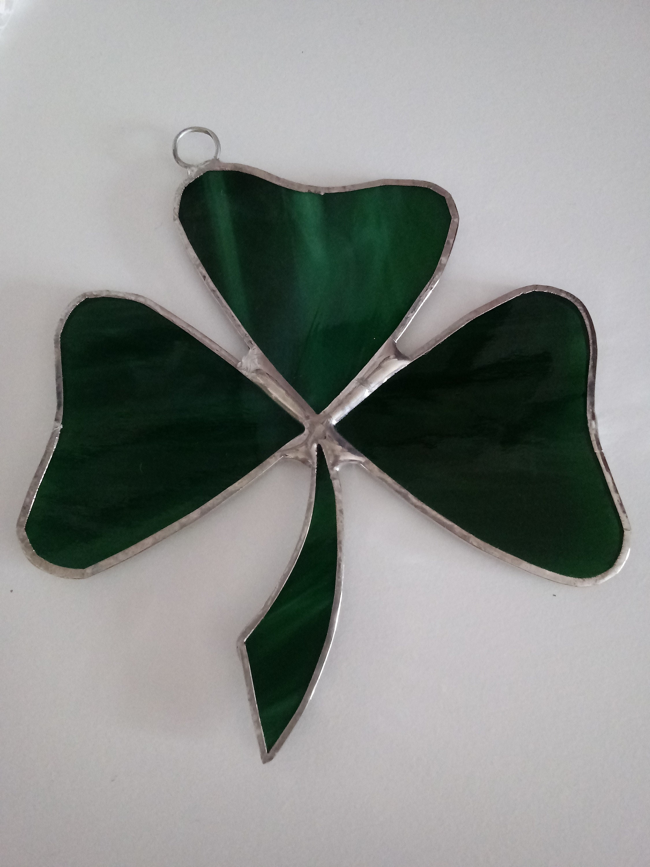Shamrock Stained Glass Suncatcher - Etsy