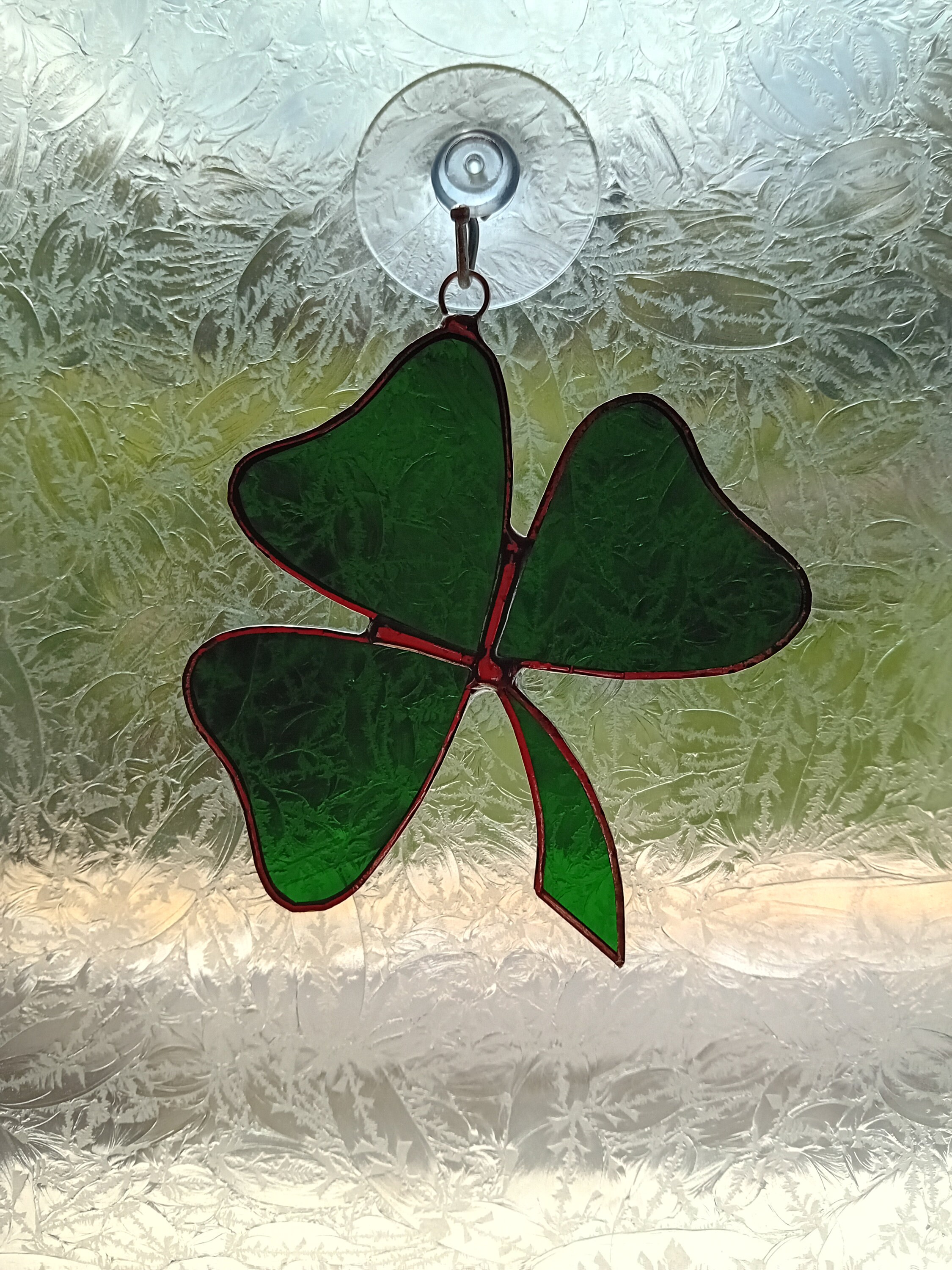 Shamrock Stained Glass Suncatcher - Etsy