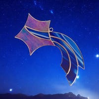 8-point Star Stained Glass Pattern | Geometric Star Suncatcher Template ...