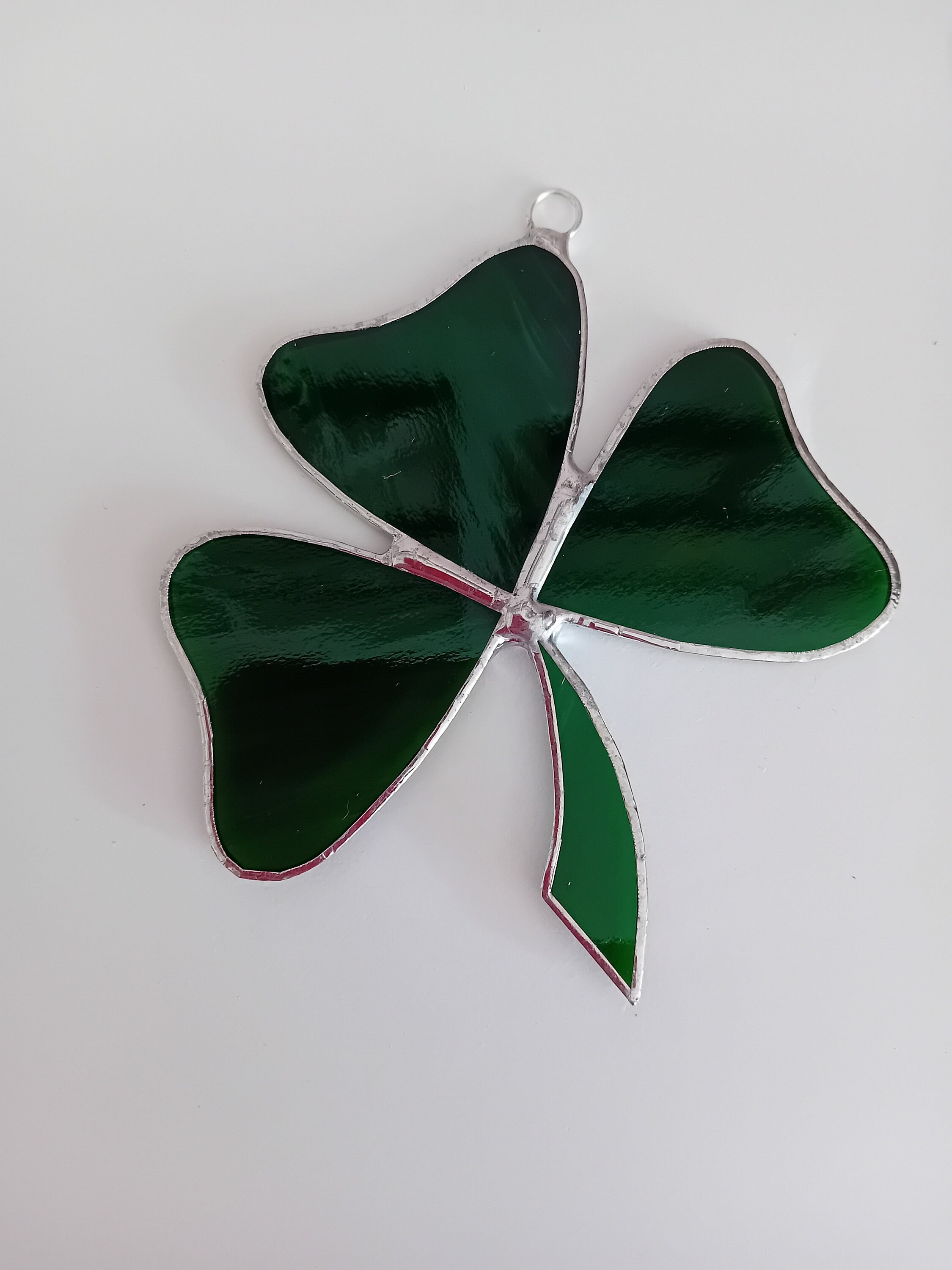 Shamrock Stained Glass Suncatcher - Etsy