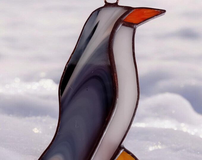 Stained Glass Penguin Suncatcher - Etsy